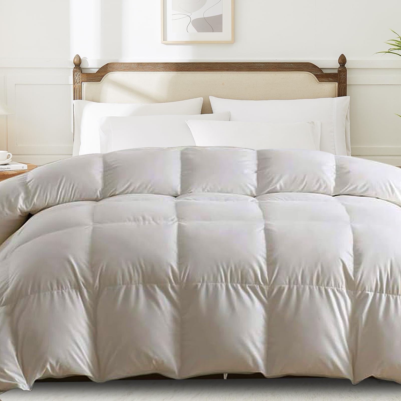 Amazon.com: Homemate Goose Feather Down Comforters Duvet Inserts Cal ...