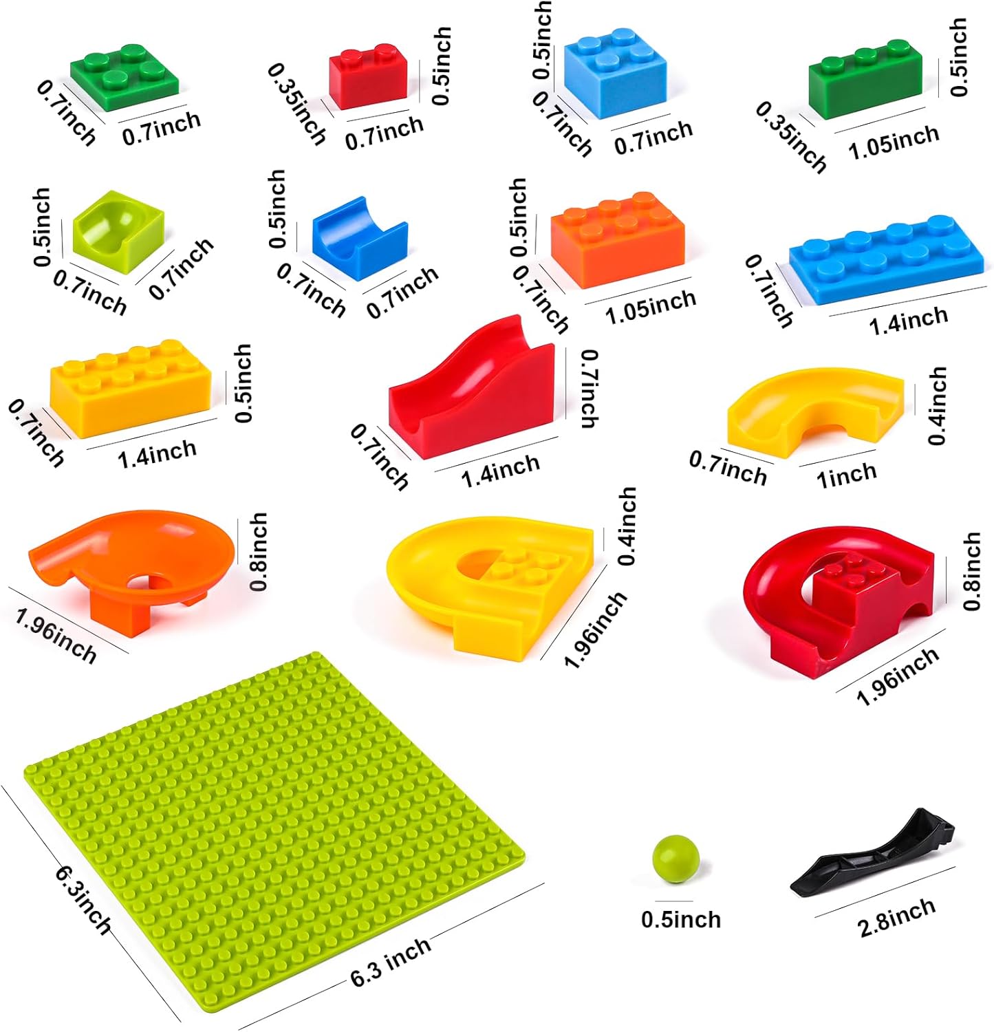 Juego de 168 piezas de bloques de construcción clásicos de canicas, bloques de juguete STEM para ...