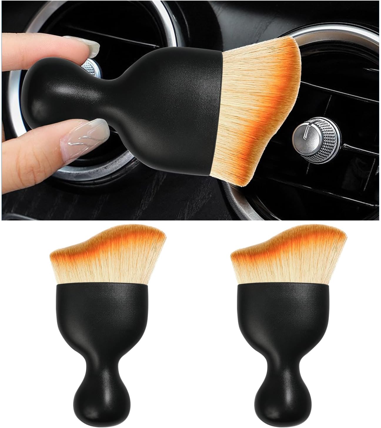 Amazon.com: Dickno 2PCS Car Interior Dust Brush, Soft Scratch Free Auto ...