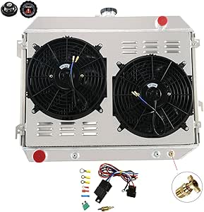 Amazon.com: OzCoolingParts 3 Row Core All Aluminum AE375 Radiator + 2 x 12"Fans w/Shroud + Relay ...