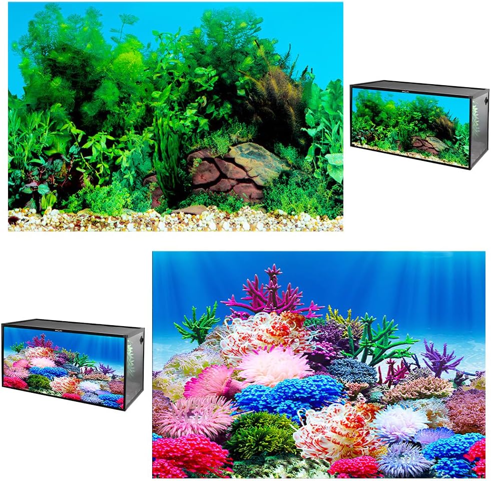 yueXinCh Aquarium Background Underwater Poster Double-sided Pattern ...