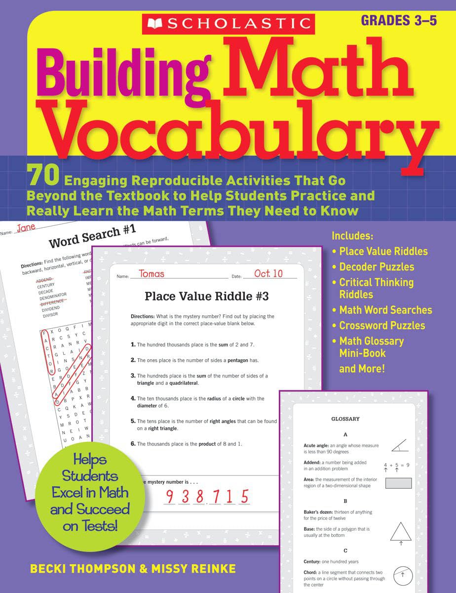 Amazon.com: Building Math Vocabulary: 70 Engaging Reproducible ...
