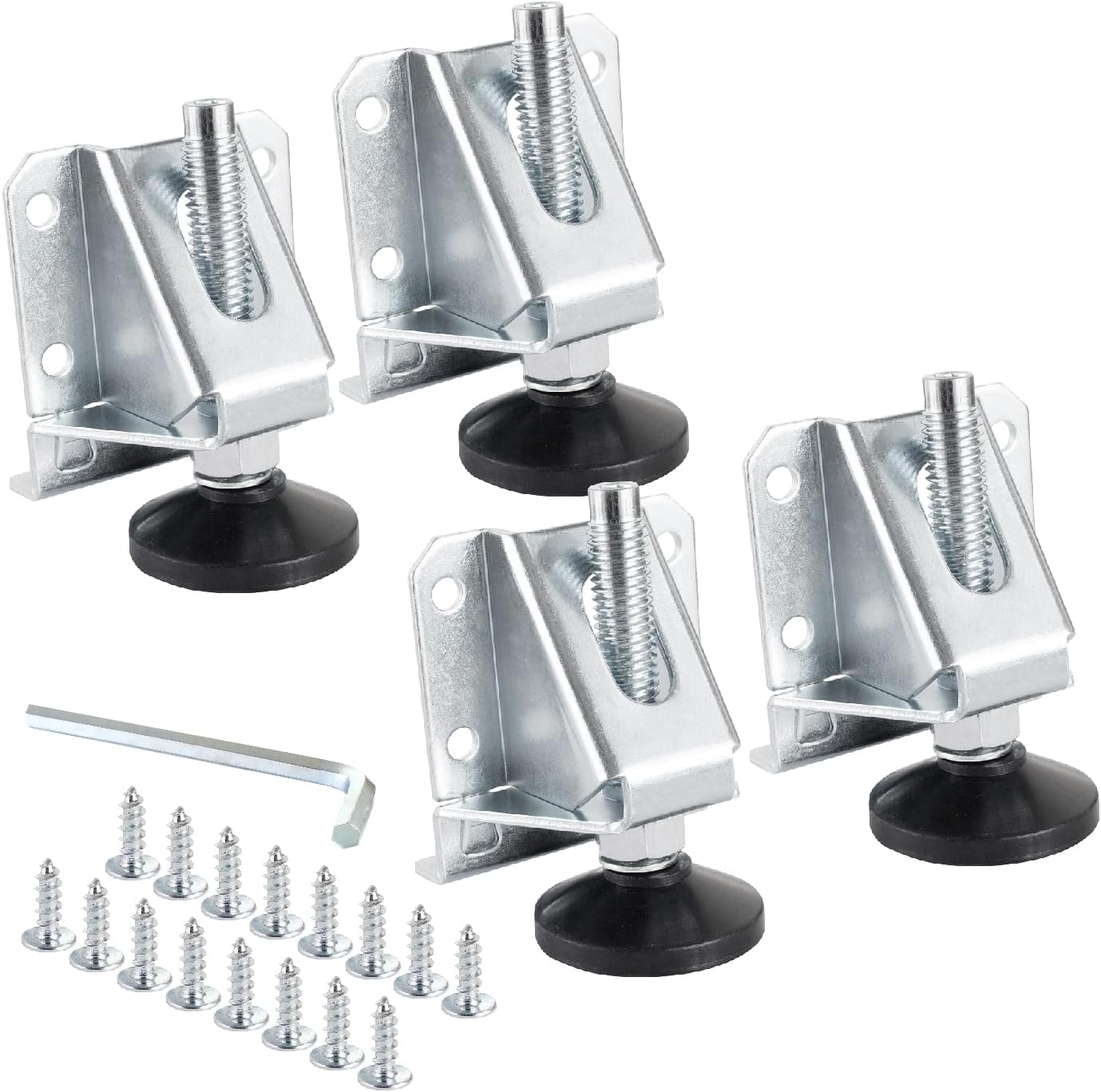 POWERTEC Furniture Leg Levelers 4PK, Adjustable Heavy Duty Leveling ...