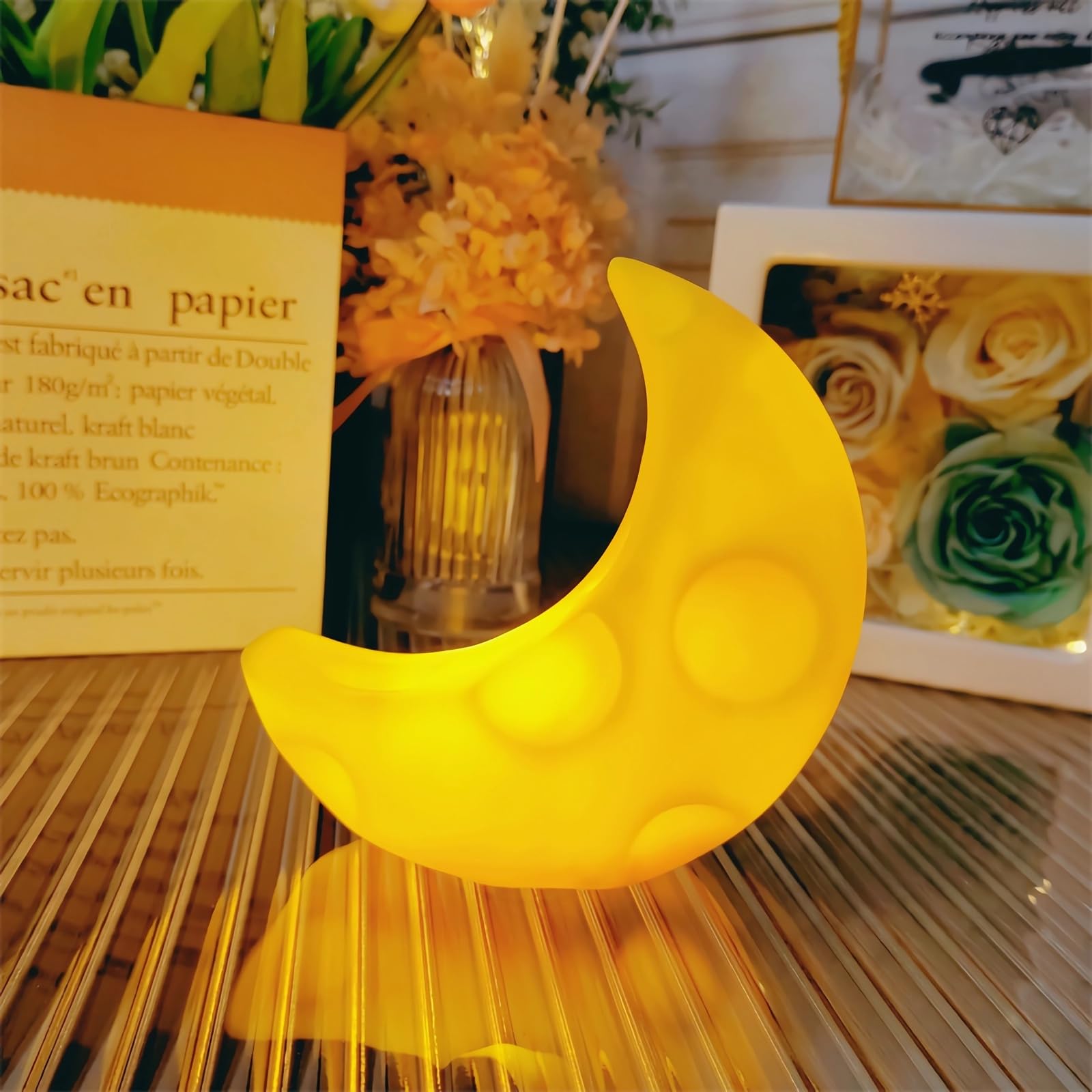 BOLOKI Night Light, Small Cute LED Night Light，Button Battery Powered ...