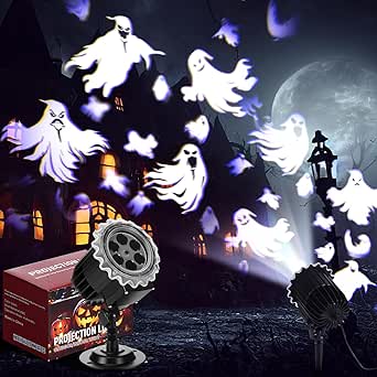 Amazon.com: Lingvee Halloween Projector Lights Outdoor Led Projector ...