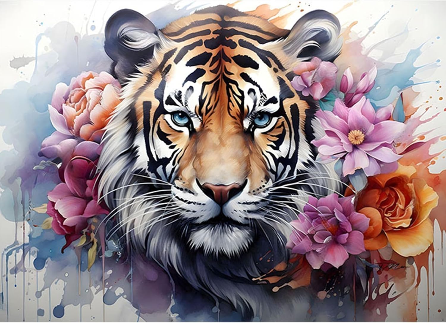 Amazon.com: SENQAO Tiger Diamond Painting Kits for Adults, Animal ...