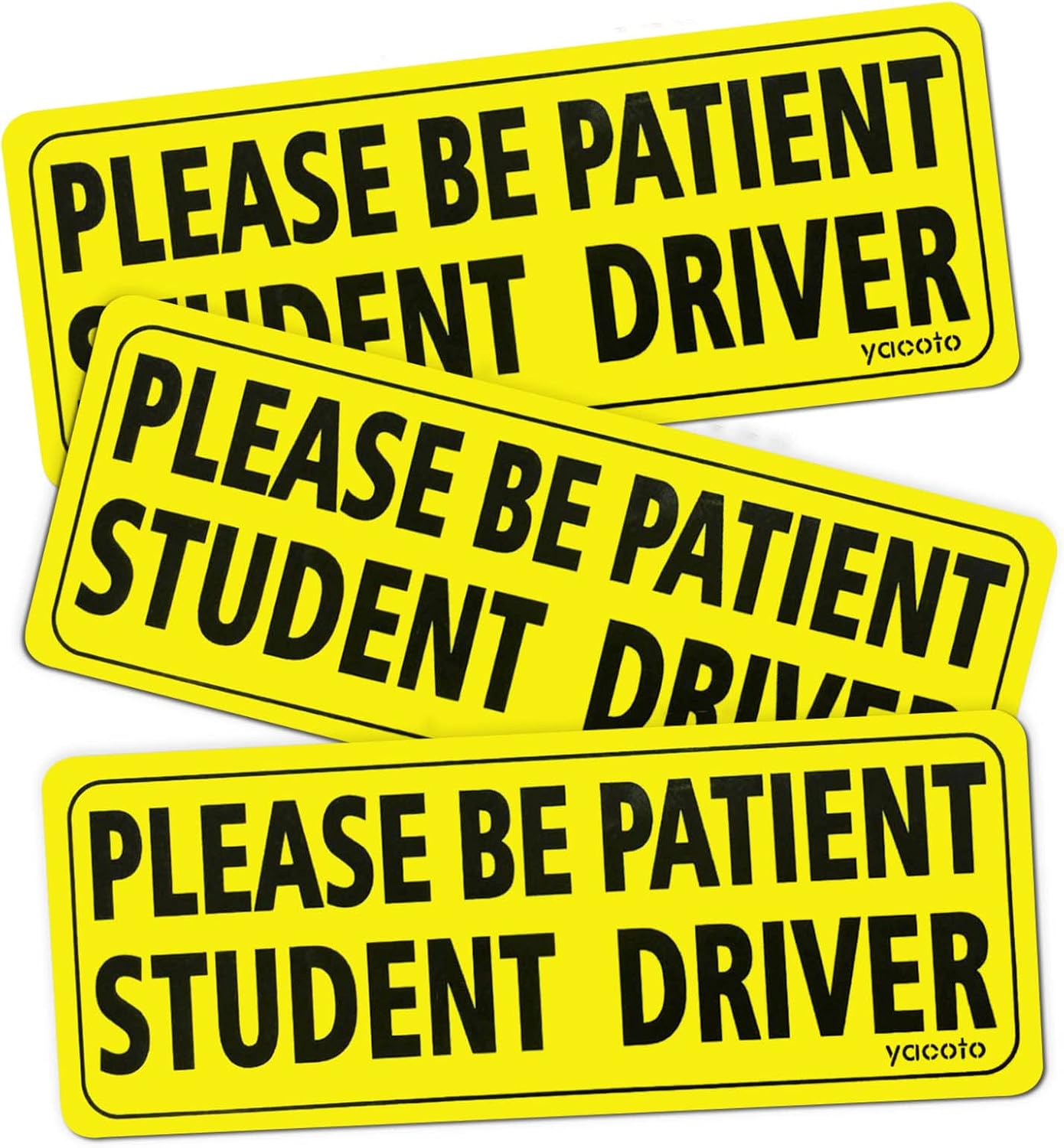 Amazon.com: Yacoto 3Pcs Student Driver Car Magnet Safety Sign ...