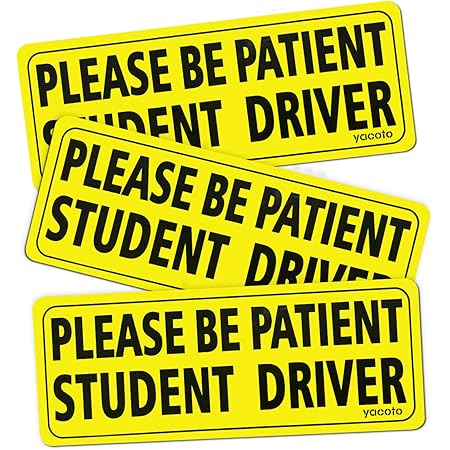 Amazon.com: Signs Authority 3 Pcs Student Driver Car Magnet Reflective ...