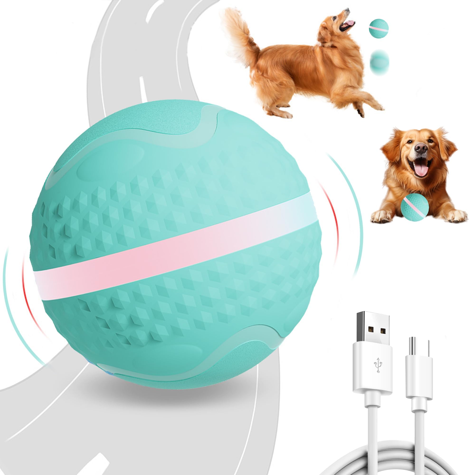 Amazon.com : Automatic Rolling Ball Toy for Dogs and Cats - Stimulating ...