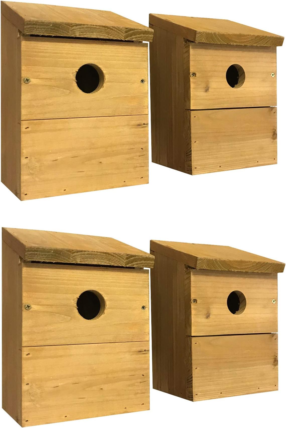 Selections Wooden Multi-Hole Wild Bird Classic Nest Box Birdhouse (Pack ...