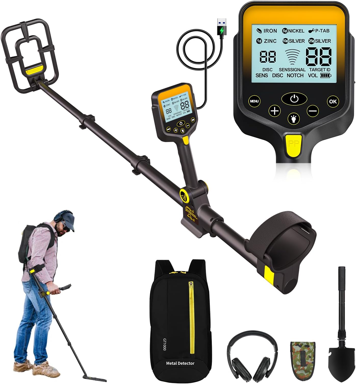 Amazon.com : Metal Detector, Underground Metal Scanner, High Definition ...