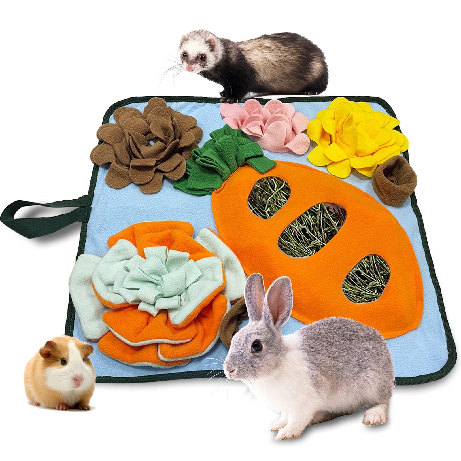 Buy Adpartner Rabbit Foraging Mat, Interactive Snuffle Feeding Mat ...