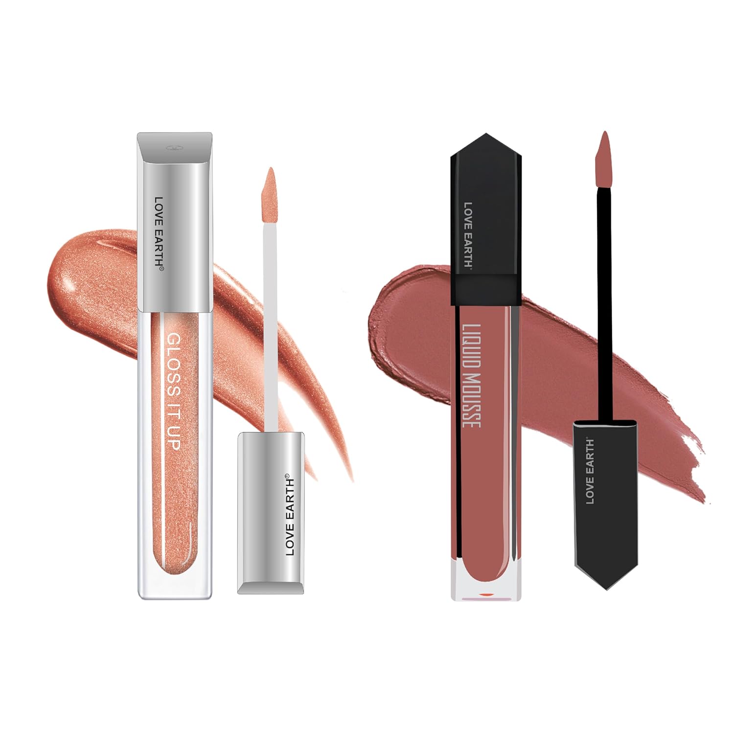 Buy Love Earth Liquid Lipstick & Lips Gloss Combo| Includes Liquid Lip ...