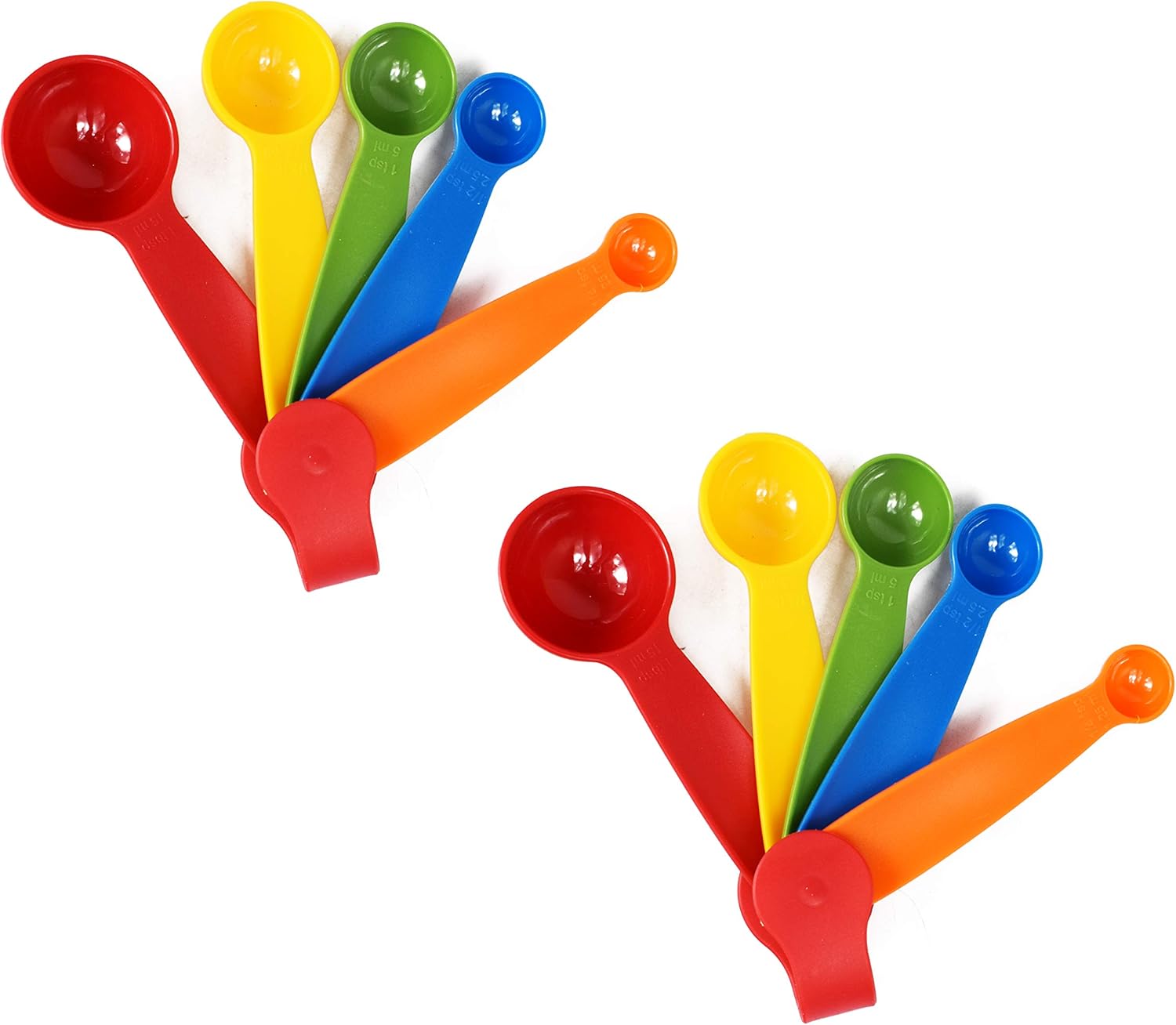Amazon.com: 2 Sets of Colorful Measuring Spoons - 5 Different Sizes ...