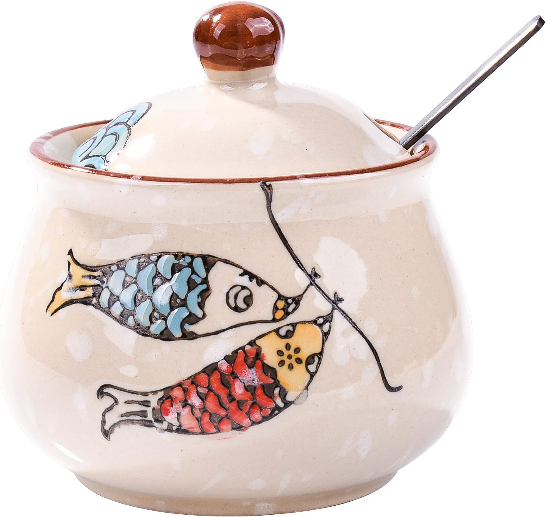 Amazon.com | LMRLCS Ceramic Sugar Bowls with Spoon and Lid Porcelain ...