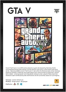 CodersParadise GTA V Inspired Wall Poster Frames | 8x12 Inch (A4 ...