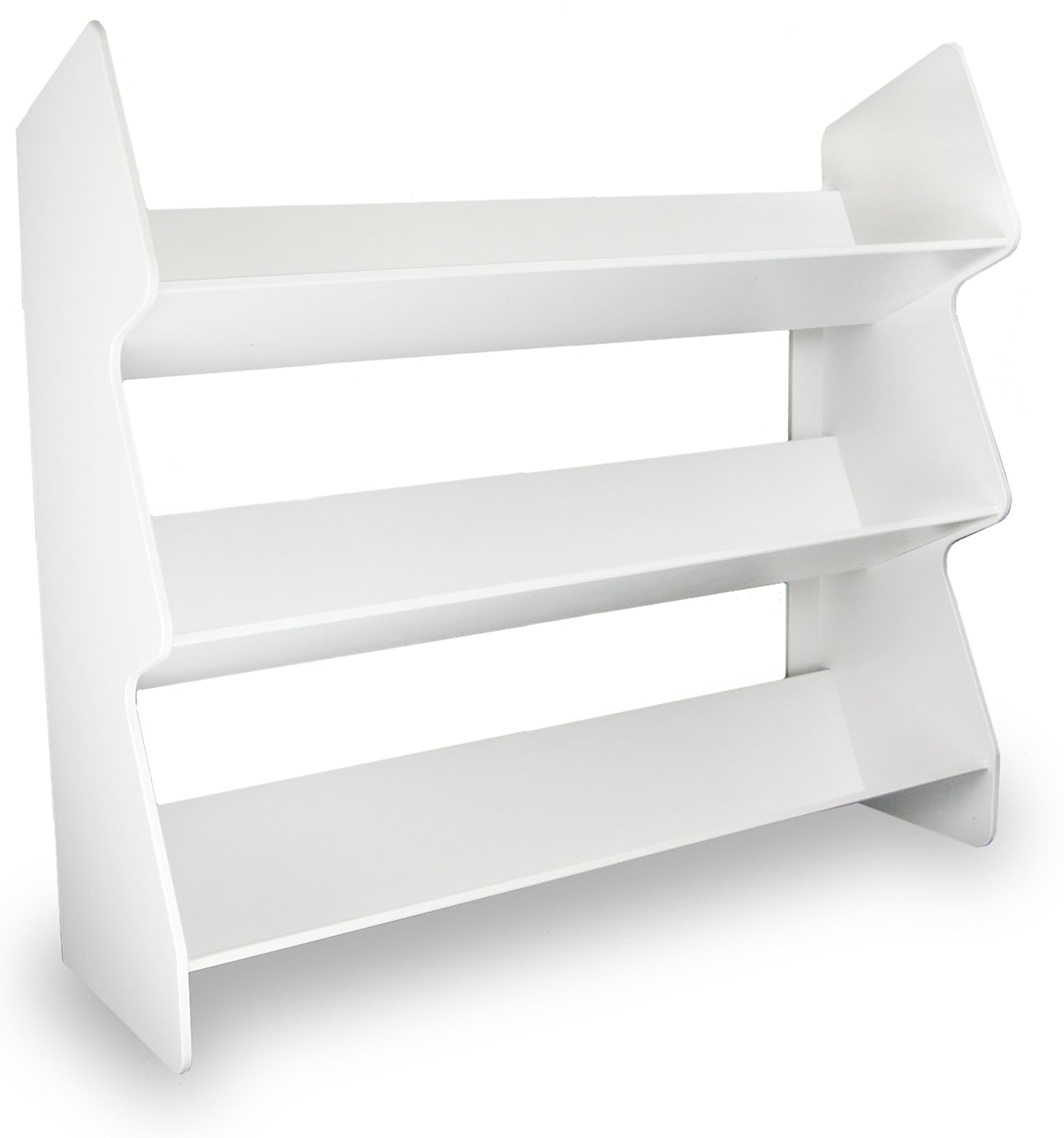 TrippNT 51014 White PVC Large Tilted Safety Shelf, 5.5lbs, 12" Width x ...