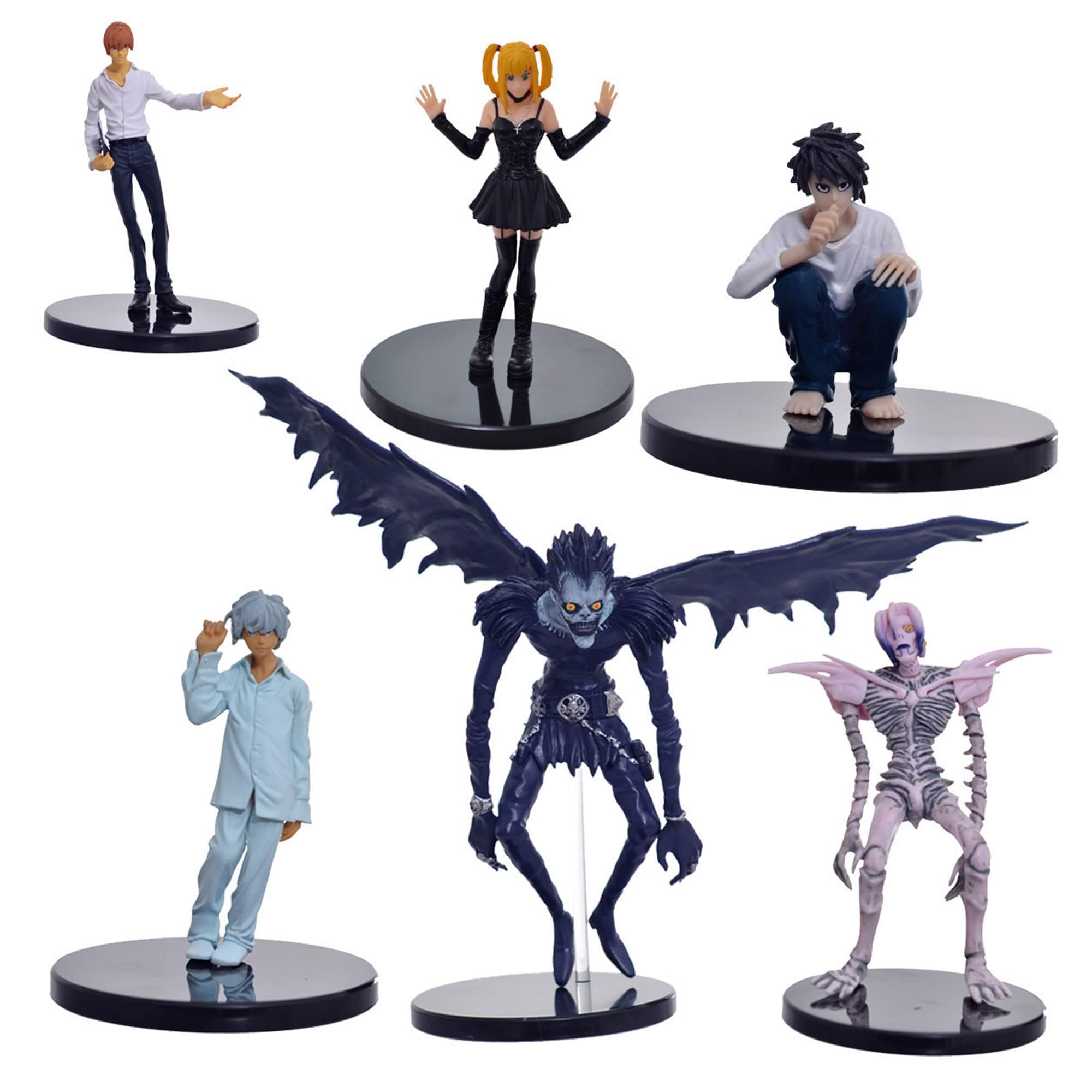 Amazon.com: Puruuige 6PCS Anime Figure Statue Light Yagami/Misa Amane ...