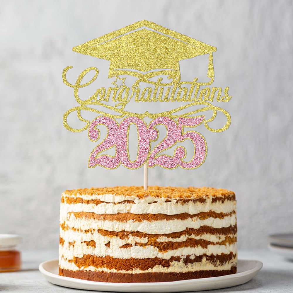 Snapklik.com : Glitter Congratulations 2025 Cake Topper,Congrats Grad ...