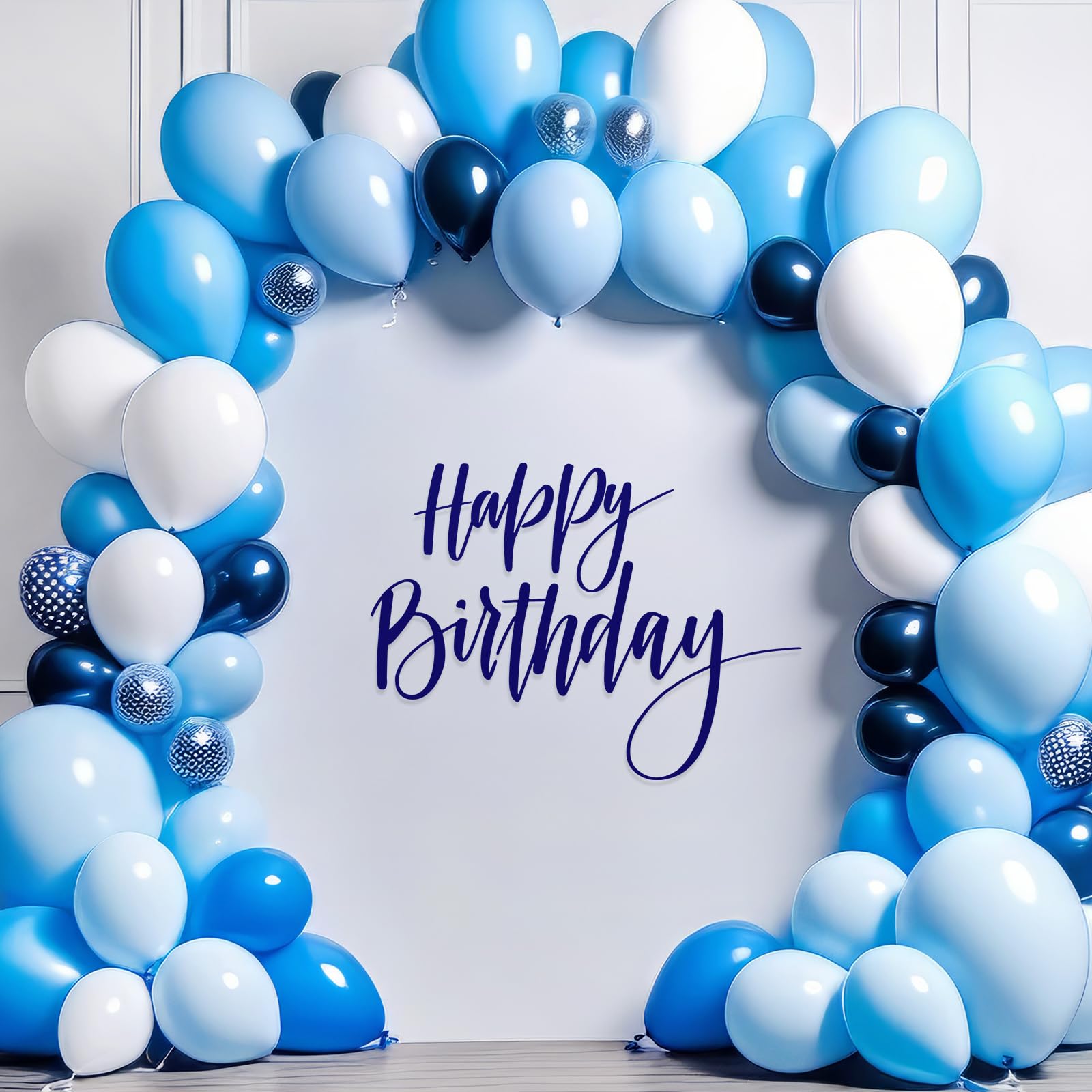 Amazon.com: Sinload Happy Birthday Party Decal Sign for Backdrop ...