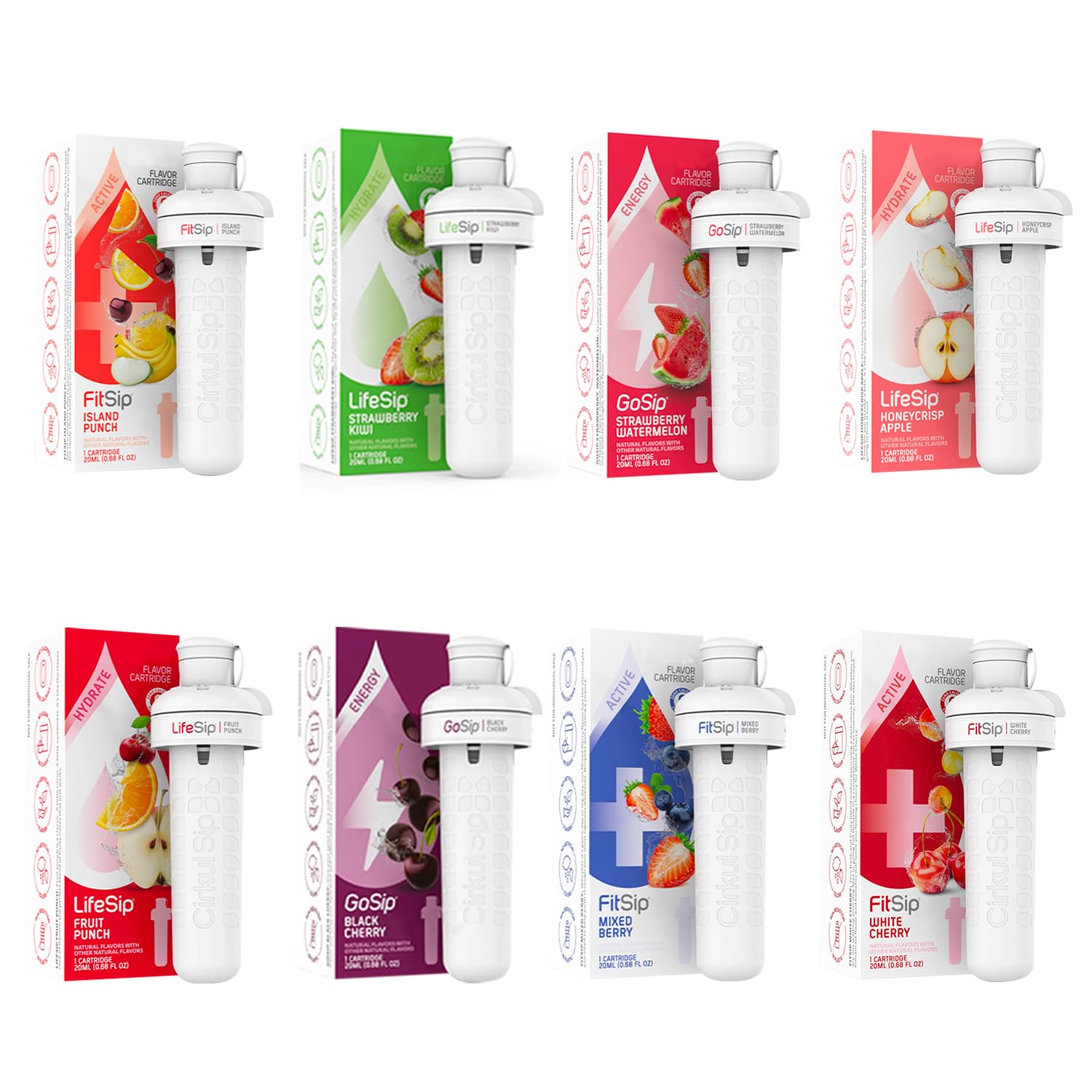 Amazon.com : Jummybo Cirkul Hydrate Flavor GoSip, LifeSip, and Fit Sip ...