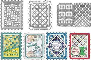 Amazon.com: MAYJOYDIY Grid Background Metal Die Cutting Mesh Background ...
