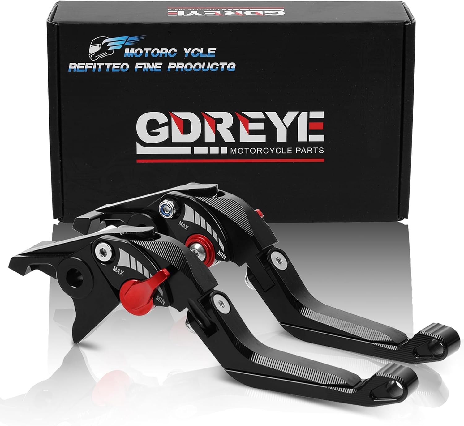Amazon.com: GDREYE Black RED Motorcycle 5D Brake Clutch Levers ...