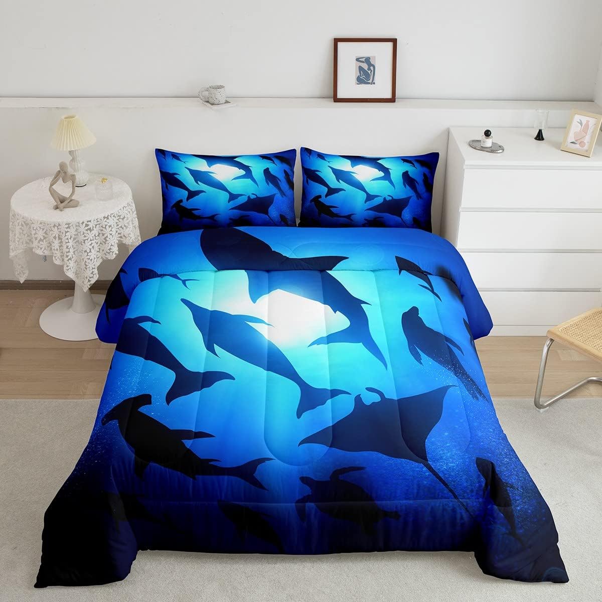 Amazon.com: Erosebridal Ocean Themed Comforter Sets Queen Marine Sea ...
