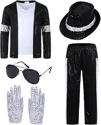 Amazon.com: Dance Star Costume for 80s 90s Pop Stage Cosplay Party ...