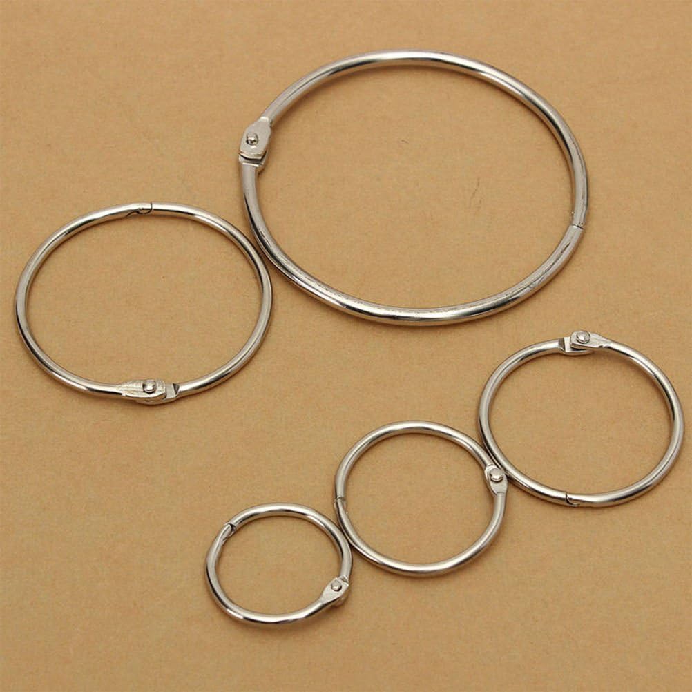 10pcs Metal Binding Rings Hinged/Craft Split Hinge For Notebook ...