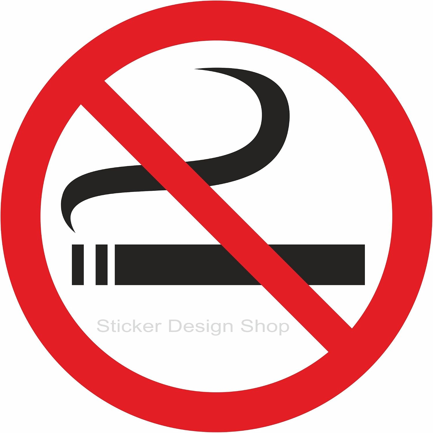 Ø 20cm Rauchen Verboten Schild Aufkleber Vinyl Sticker Rauchverbot ...
