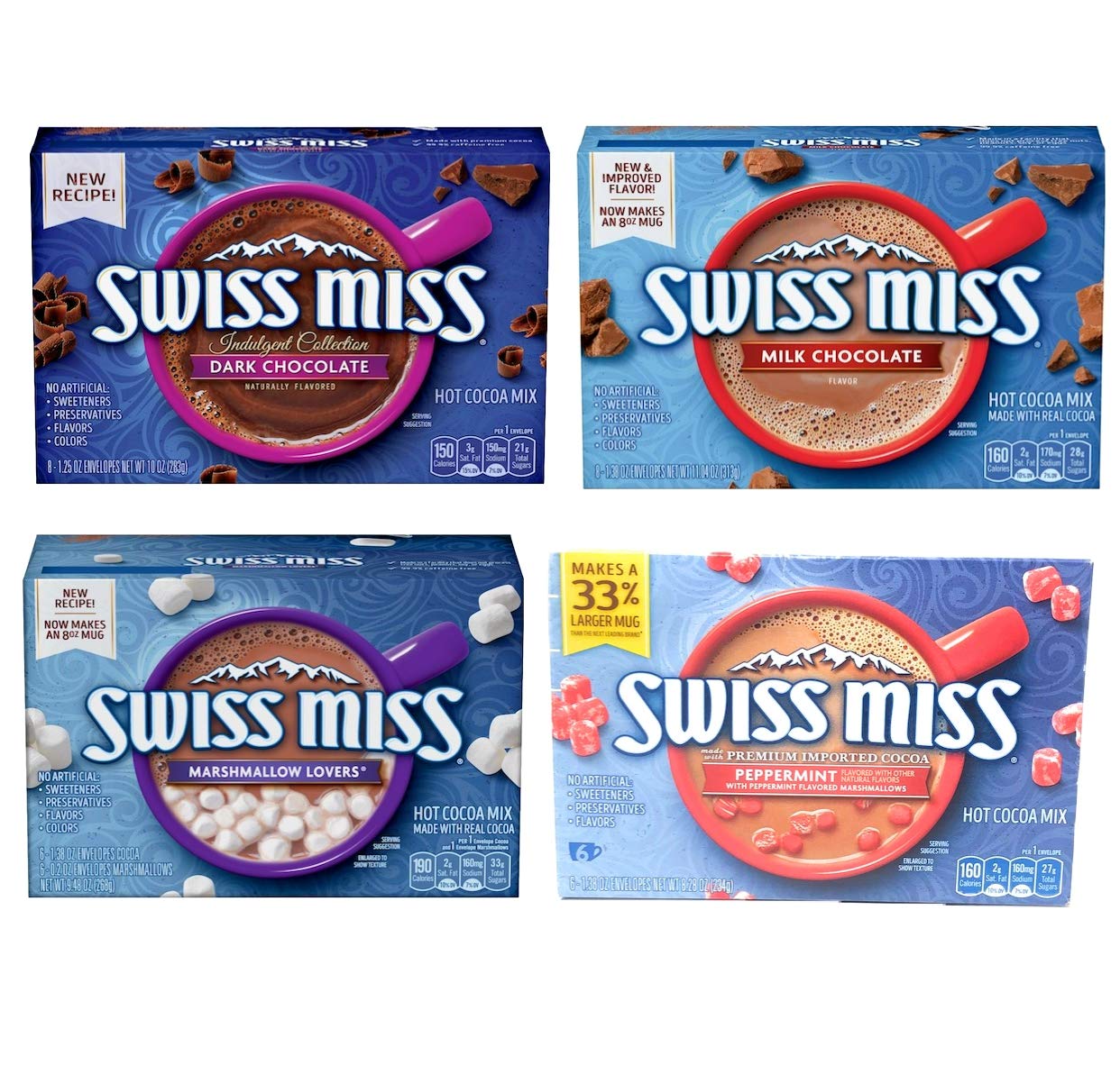 Buy Swiss Miss Hot Chocolate Variety Pack of 4 Flavors - Peppermint ...