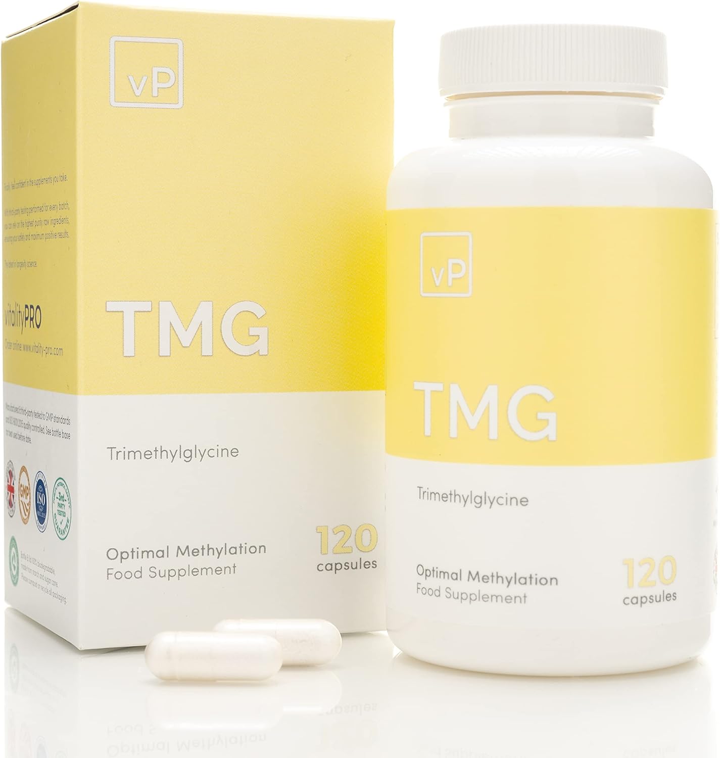 TMG 500mg x 120 Capsules - Third Party Tested Over 99% Purity ...