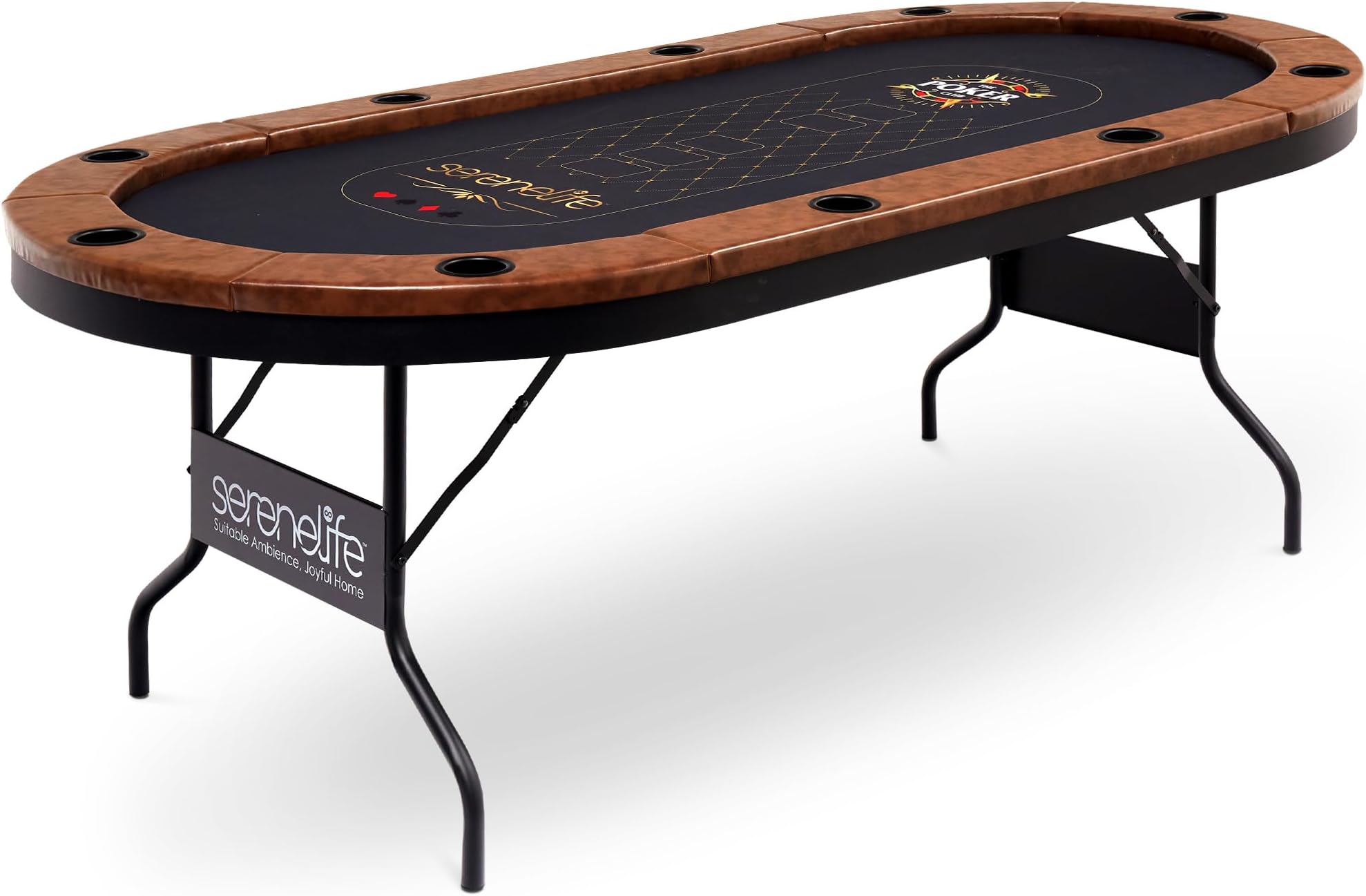 Amazon.com: INO Design 96" Casino Texas Holdem Poker Table for 10 ...