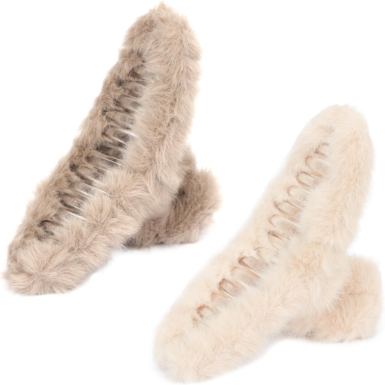 Amazon.com : YOYLMAL Large Faux Fur Hair Claw Clip for Women, 5.1 ...