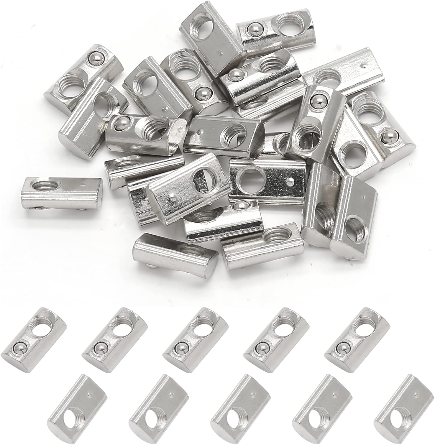 Amazon.com: Qjaiune 25Pcs M5 Spring T Nut 2020 Aluminum Extrusion T ...