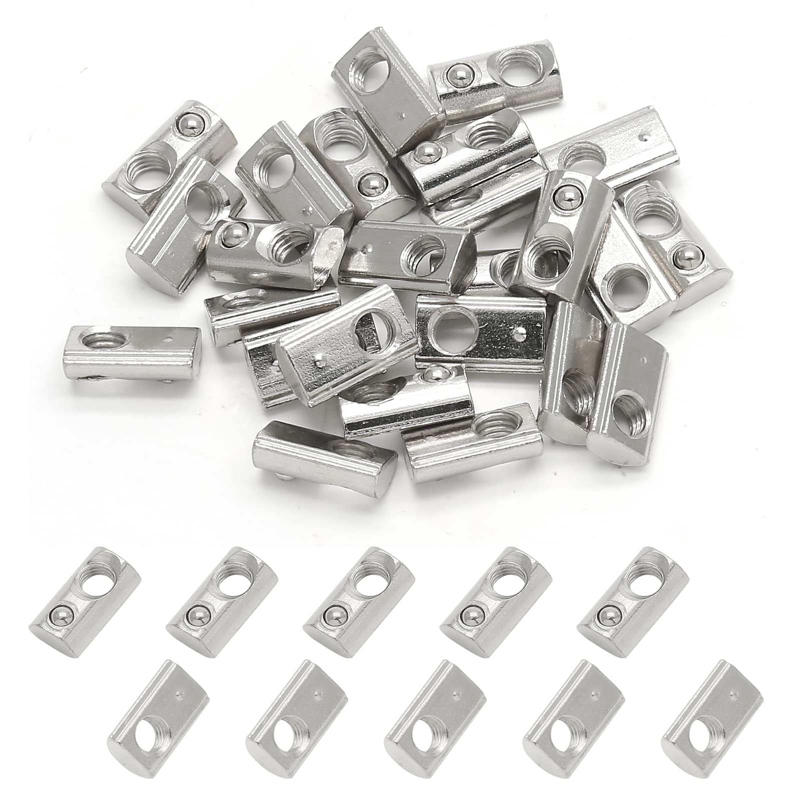 Amazon.com: Qjaiune 25Pcs M5 Spring T Nut 2020 Aluminum Extrusion T ...
