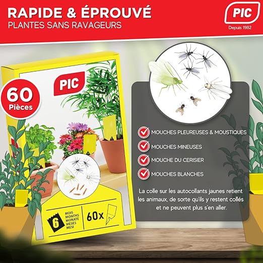 Anti moucherons Interieur 60x, Traitement moucheron Plantes, Anti ...