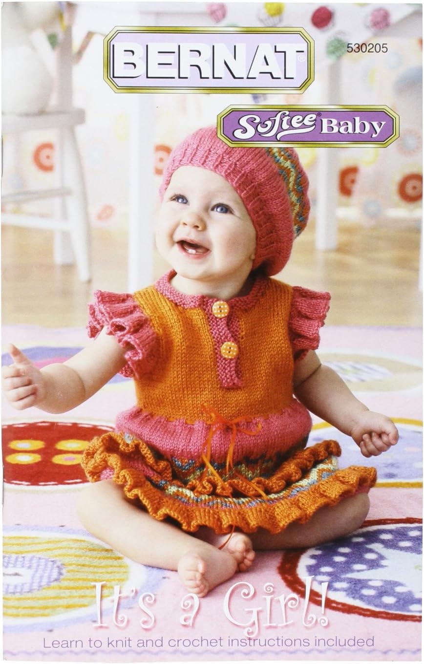 Amazon.com: Spinrite Bernat Knitting and Crochet Patterns, It's A Girl ...