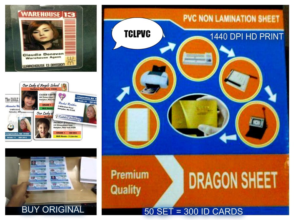 TCLPVC Dragon Sheet For I'D Card Tray, ID Card Plastic Sheets HD DPI 50 ...
