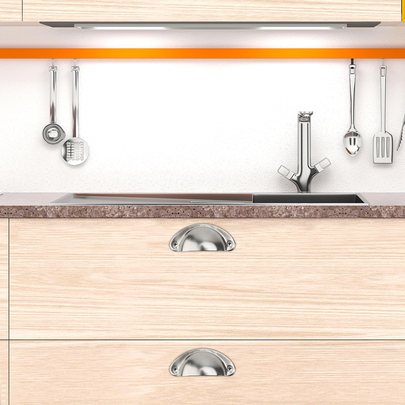 Bulk Cabinet Hardware Ghost Matte Black ¾'' Thick Pull – Explore
