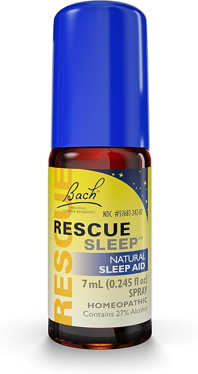 Amazon.com: Bach RESCUE SLEEP Spray 7mL, Natural Sleep & Stress Relief ...