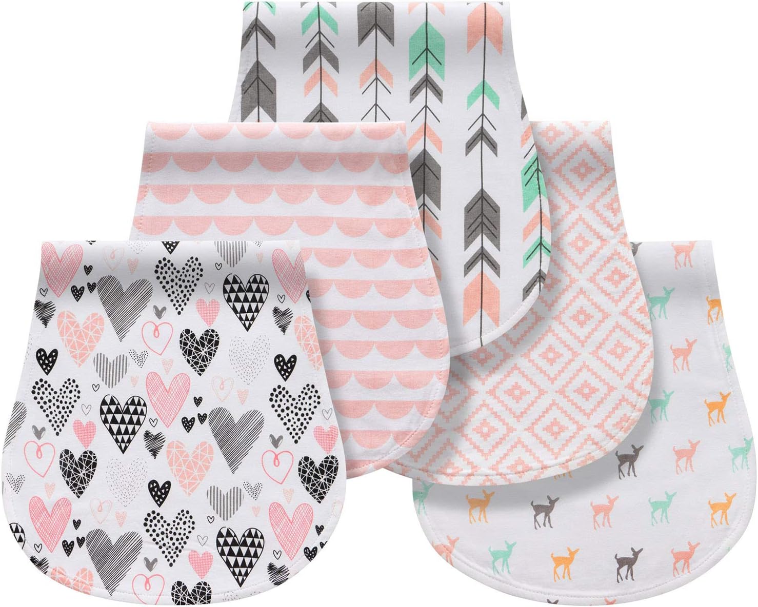 Amazon.com: Little Tots Burp Cloths 100% Cotton Baby Burp Set ...