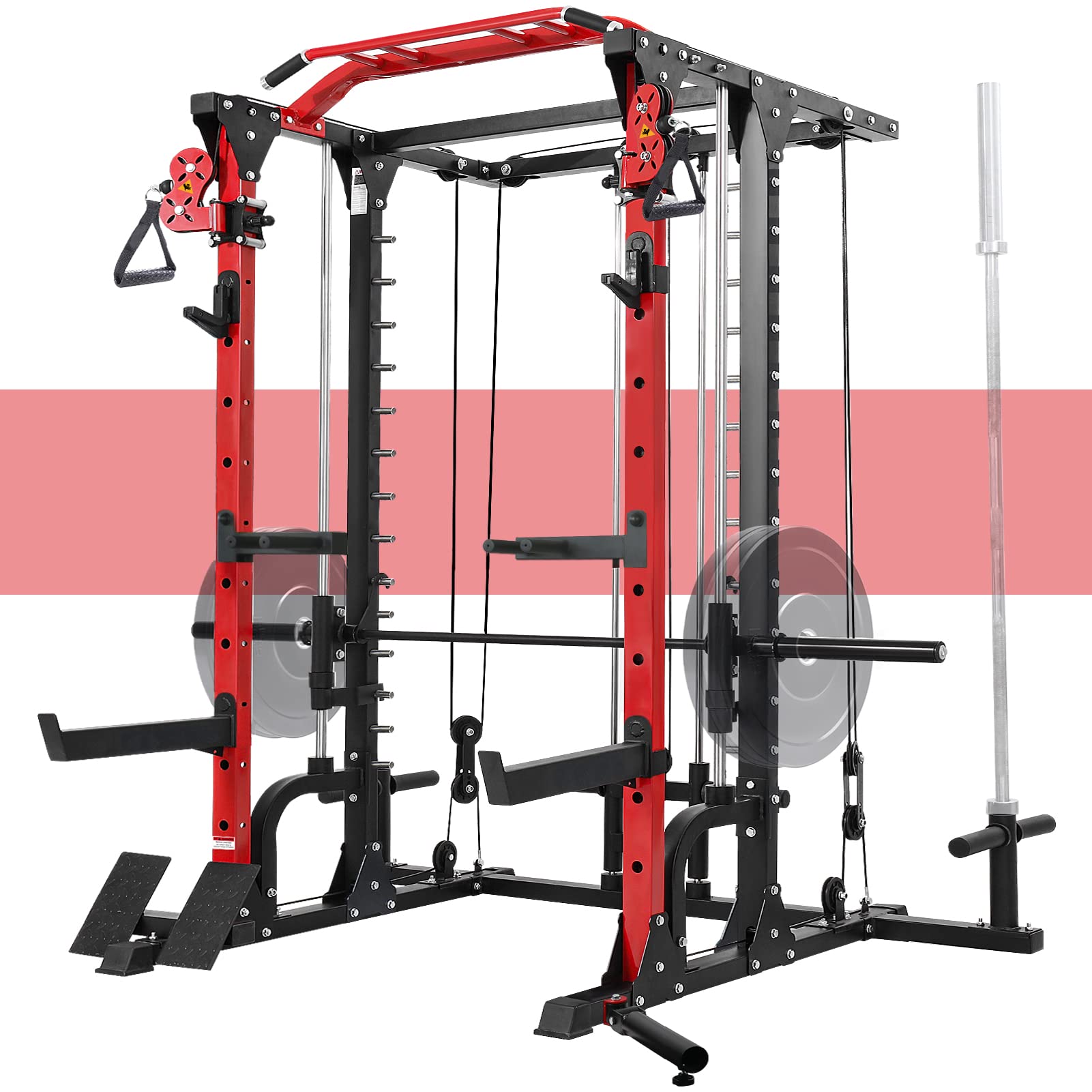Buy ER KANG Power Cage, 1400 LBS Power Rack with Cable Crossover ...