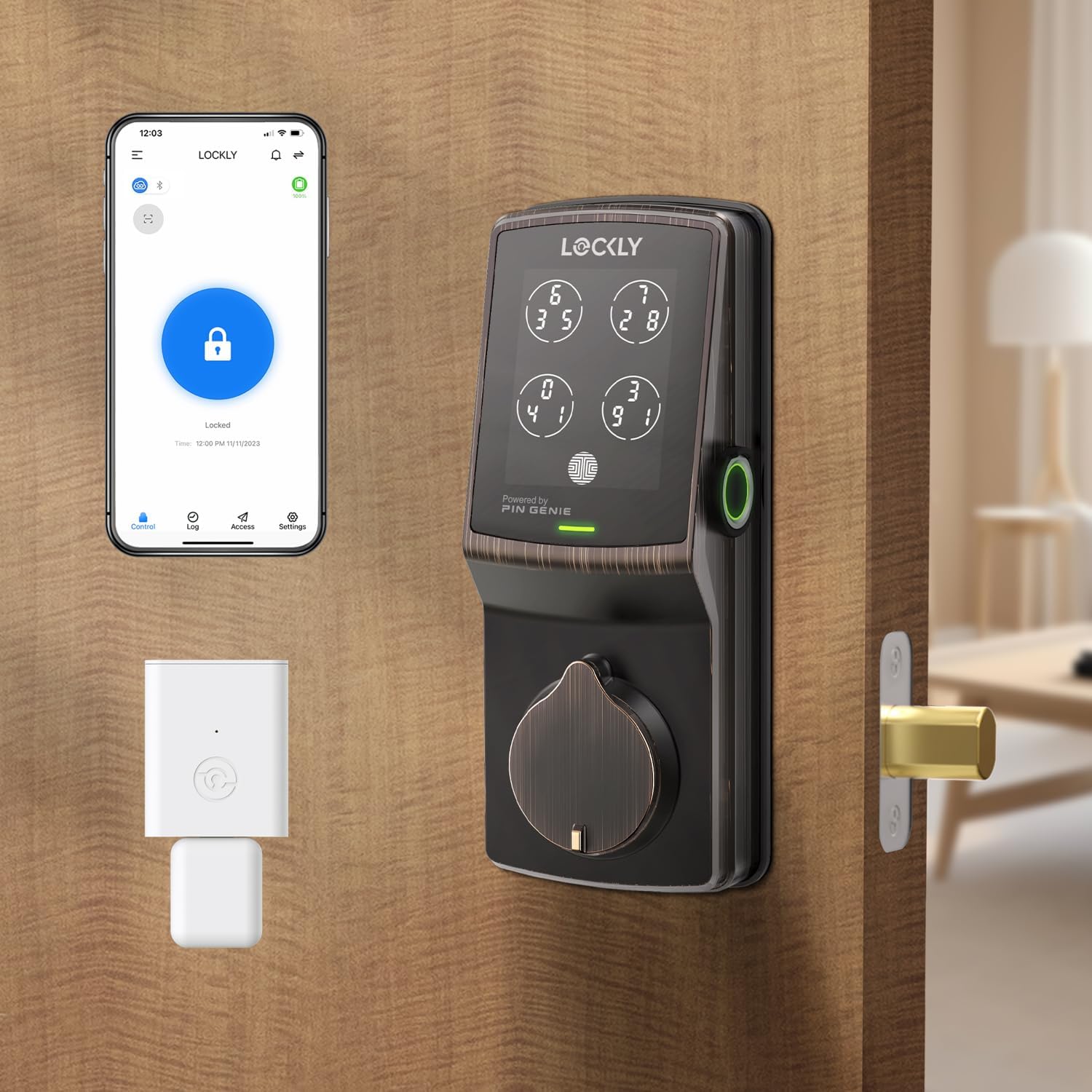 Lockly Secure Pro Smart Lock, Keyless Entry Door Lock, PIN Genie ...