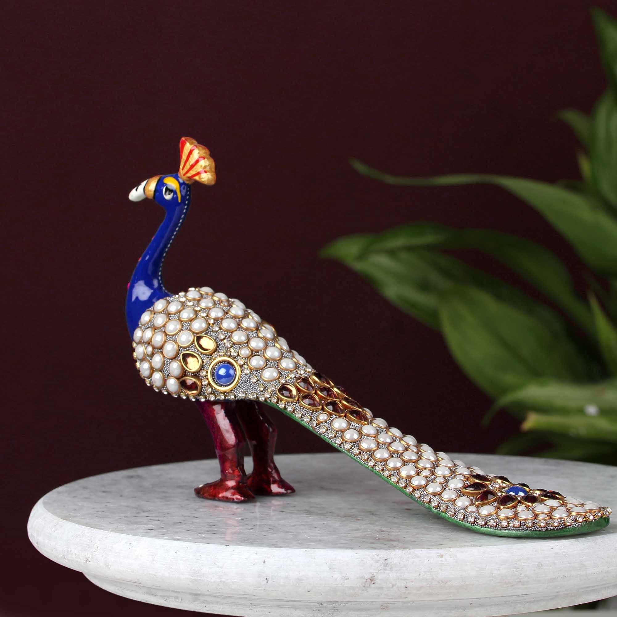 Buy ARTSIKIA Brass Peacock Pair | Golden Mayur Pair for Home Decor ...
