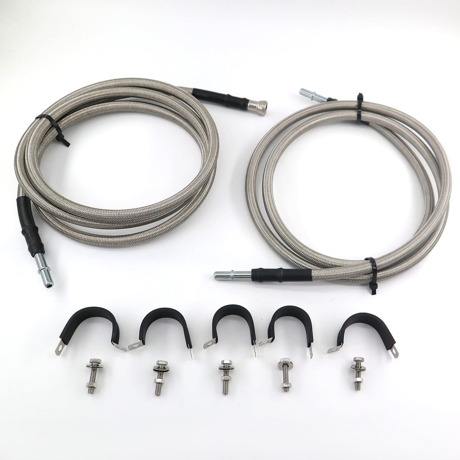 Amazon.com: Stainless Steel Braided Fuel Lines Kit 819-816 Fit for ...