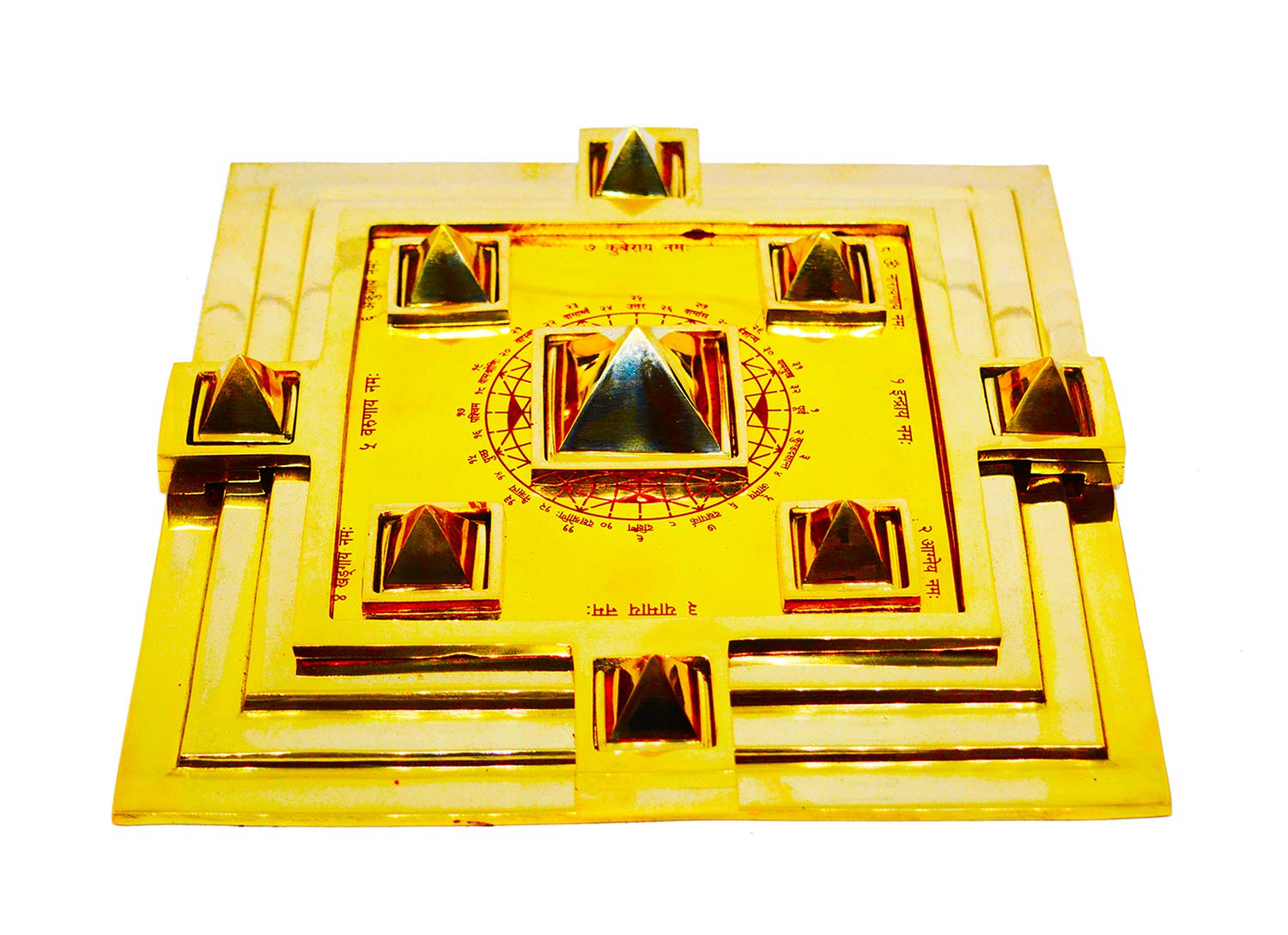 Buy Saubhagya Global Brass Maha Vastu Purush Navgrah Pyramid Yantra ...