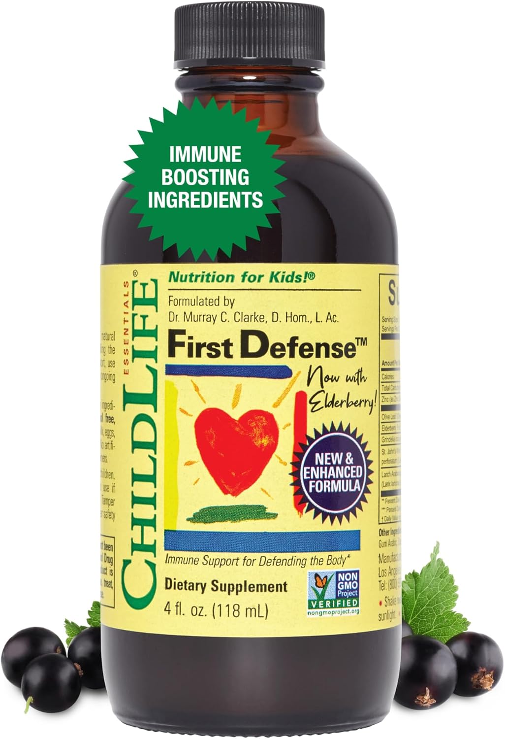 Amazon.com: CHILDLIFE ESSENTIALS First Defense - Elderberry for Kids ...