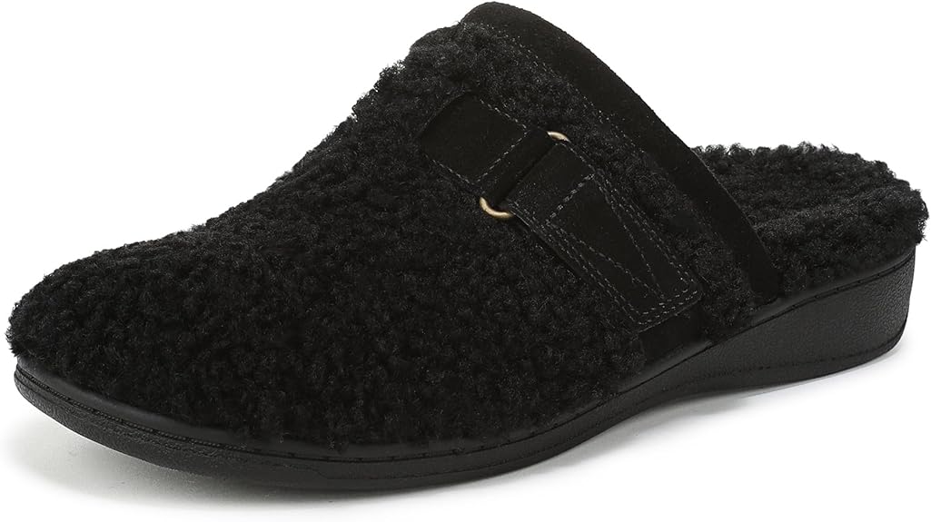 Amazon.com | Vionic Women Izzy Mule Slippers Black 5 Medium | Slippers